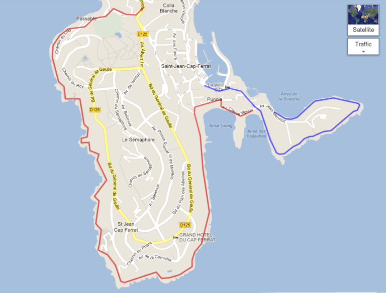 Cap Ferrat Map – Travels of John and Flo