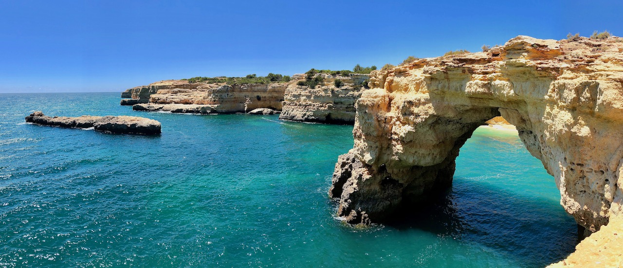 Exploring the caves of the Algarve Cliffs – Travels of John and Flo